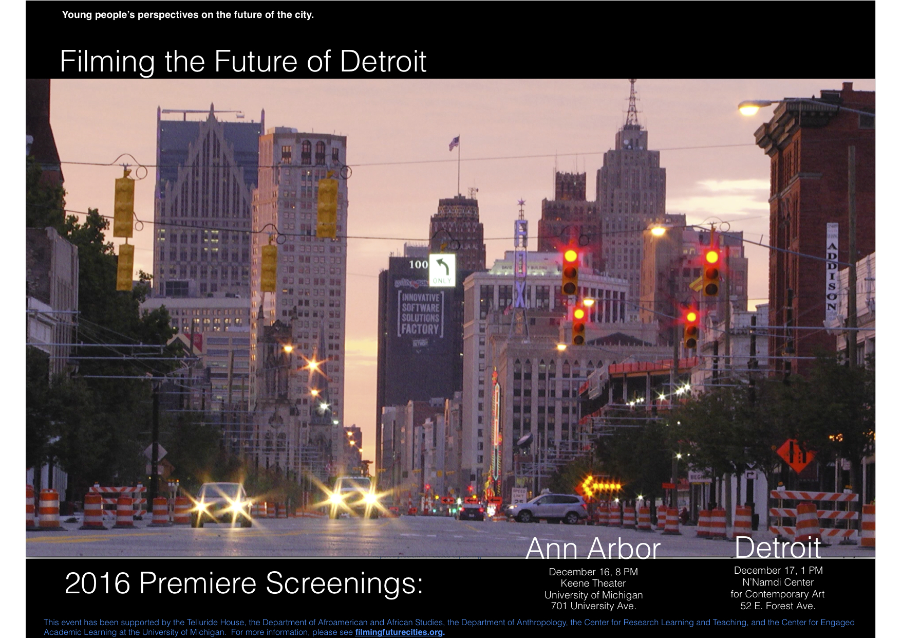 Public Film Screening: Filming the Future of Detroit – N'Namdi Center